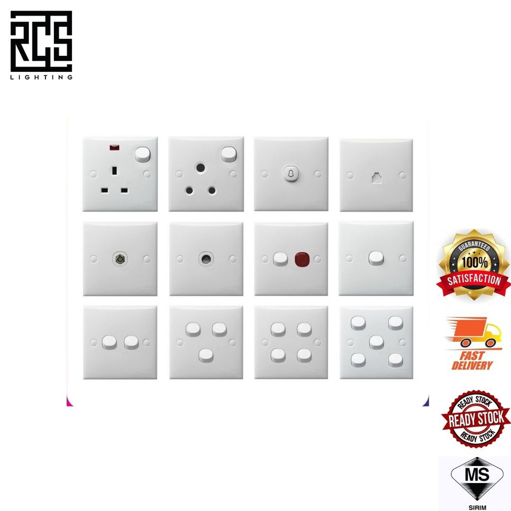 Schneider/Clipsal (S-CLASSIC) Home Use Switches with SIRIM Verification ...