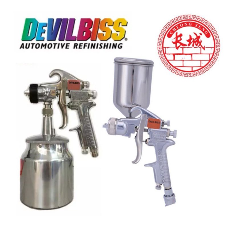 Devilbiss JGX-502 Metal Ring Paint Spraygun/Penyembur Cat (700CC/400CC ...