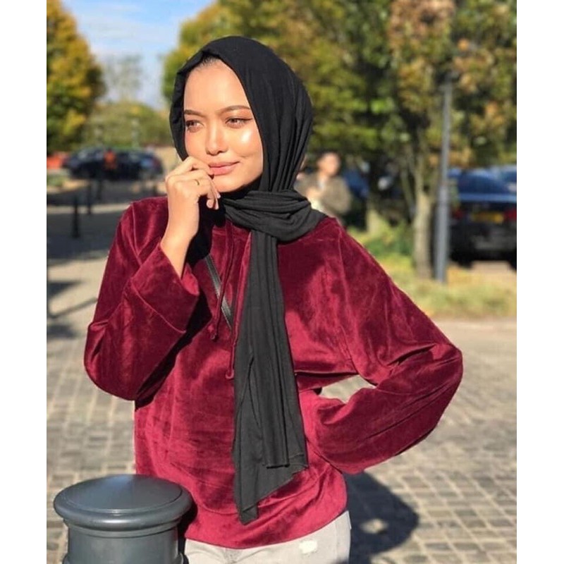Shawl Cotton Jersey Premium (shawl malas) | Shopee Malaysia