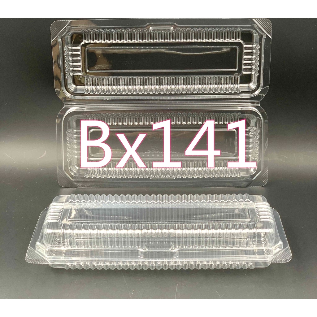 Bx141(50pcs)-Benxon Plastic Tray with Lock/ Kuih lapis Box / Sushi box ...