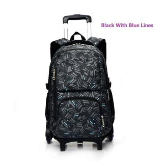 6 wheels Big Capacity Quality Student Backpack Trolley Bag Kids School ...