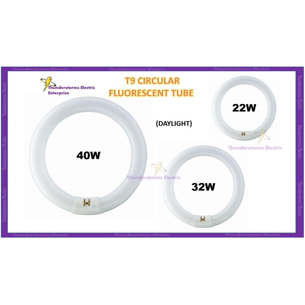 T9 Circular Fluorescents Tube 22w 32w 40w Round Ring Light Daylight White | Shopee Malaysia
