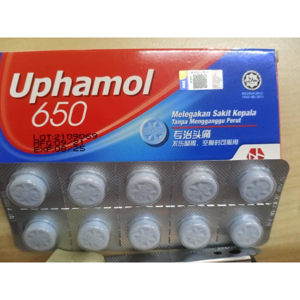 UPHAMOL 650 10s RELIEF HEADACHE | Shopee Malaysia