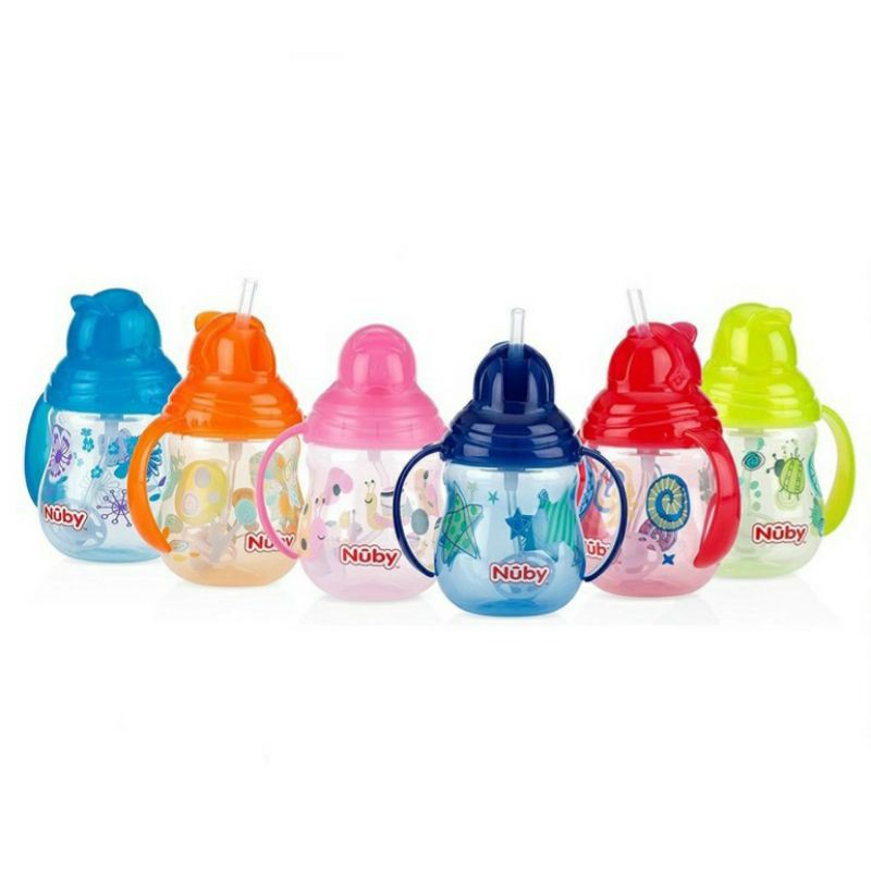 NB10324 - Nuby Designer Series 'Pinpoint' 2 Handle 9oz/270ml Clik-It with Flip It Top | Shopee ...