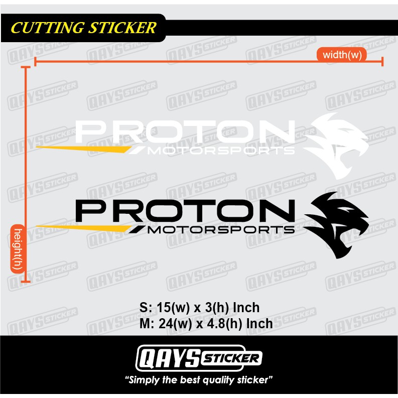Custom sticker PROTON MOTORSPORT 1pcs #proton #saga #wira #perdana # ...