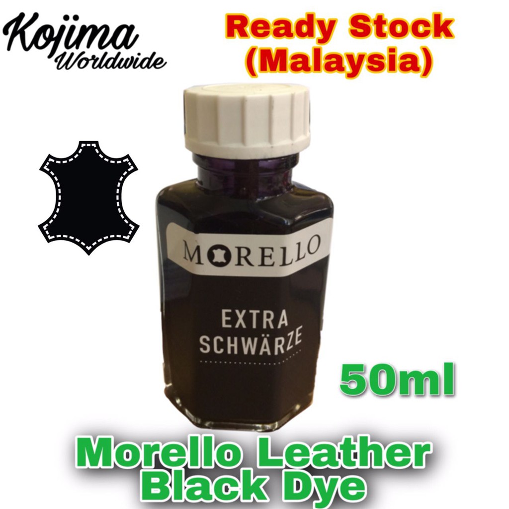 Morello Leather Black Colour Dye 50ml - High Pigment Colour Dye For ...