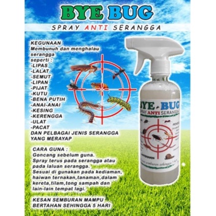 BYE BUG SPRAY SERANGGA INSECT REPELLENT SPRAY SPRAY SEMUT SPRAY LIPAS ...
