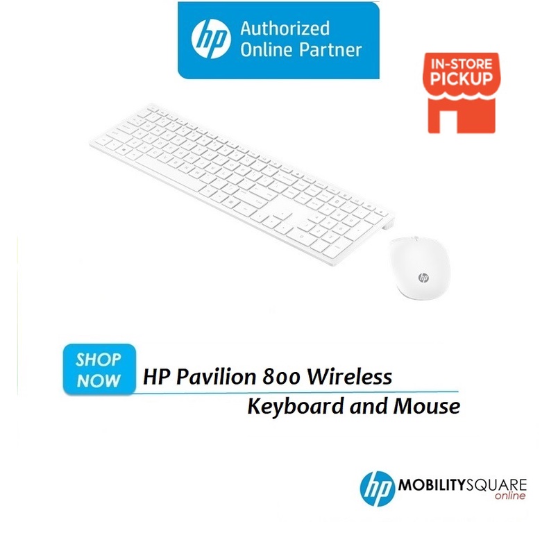 HP Pavilion Wireless WHITE Keyboard and Mouse 800 4CF00AA | Shopee Malaysia