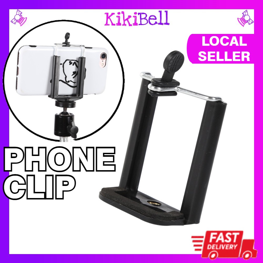 Adjustable Smartphone Cell Phone Clip Tripod Mono Pod Screw Adapter ...