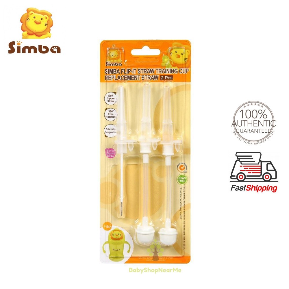 Simba Flip-It Straw Training Cup Replacement Straw (2 Pcs) | Shopee ...
