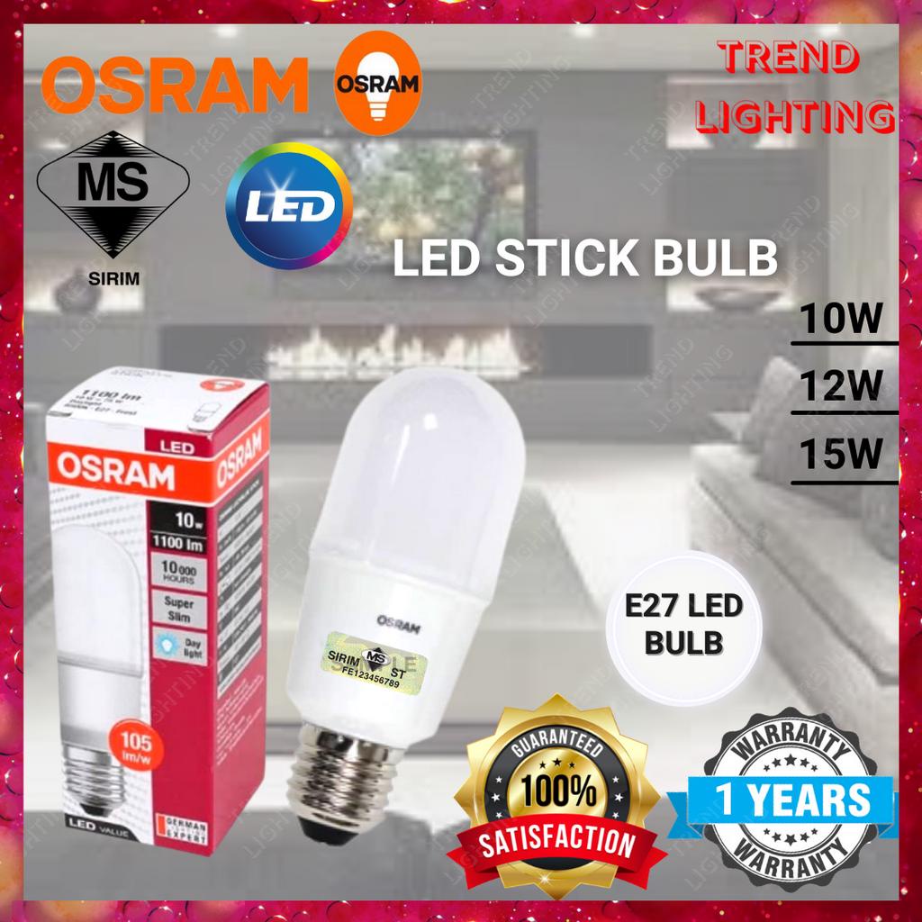 OSRAM LED Bulb Led Stick Bulb 10W 12W 15W LED STICK BULB E27 Mentol Lampu 灯泡 | Shopee Malaysia