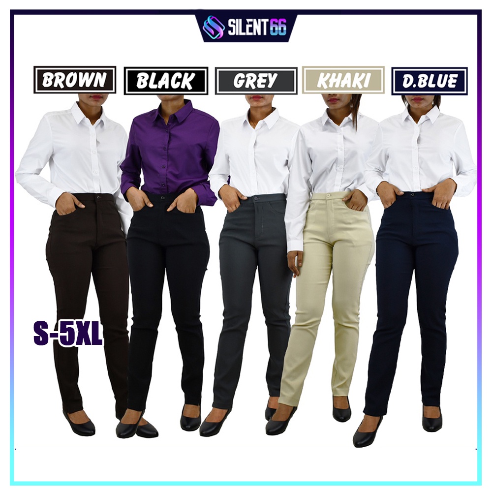 READY STOCK Women Straight Cut Slack Pants Urban Design Seluar Kerja ...