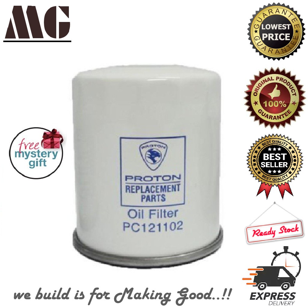 PROTON ORIGINAL GENUINE OIL FILTER PC121102. SUITABLE FOR MOST PROTON ...