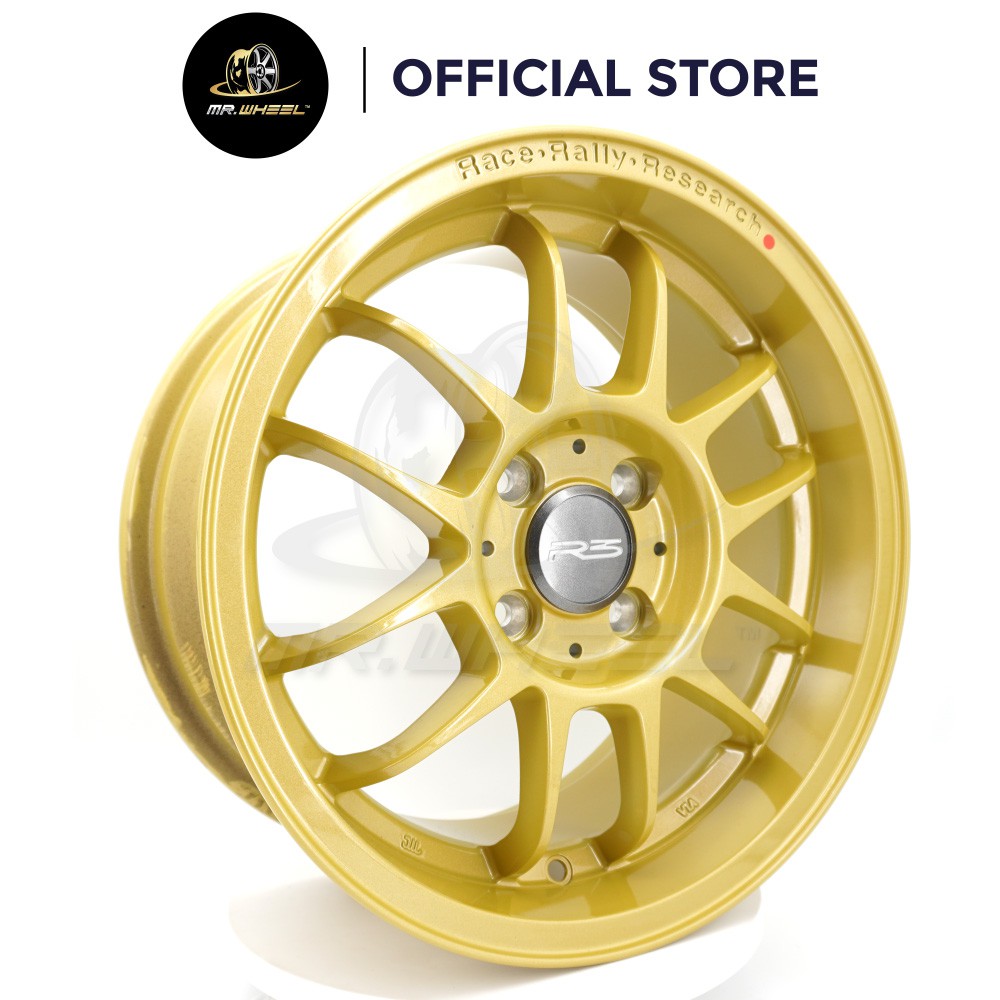New Sport Rim R3 S1K 15x7 4x100 ET35 GunMetal / Gold 15 inch 15 inci Mr Wheel | Shopee Malaysia