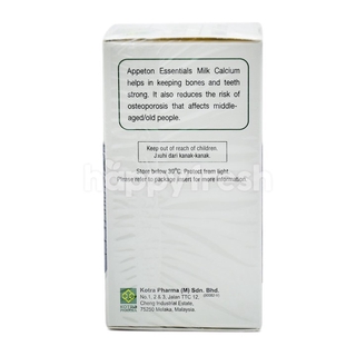 Appeton Essentials Milk Calcium 120's (EXP: October 2024) | Shopee Malaysia