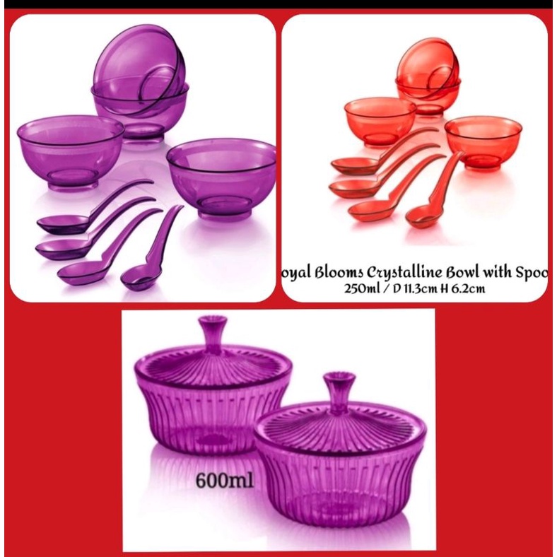 CRYSTALLINE BOWL TUPPERWARE | Shopee Malaysia