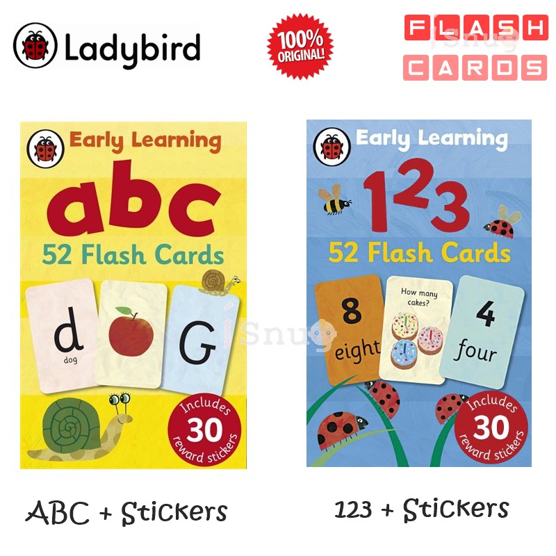 Ladybird Early Learning ABC And 123 Flashcards with FREE Stickers ...