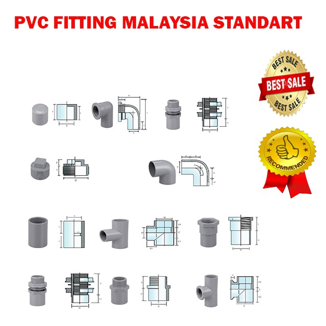 PVC Fitting Connector 15mm Socket Elbow Tee PT Socket Valve Socket End Cap Tank Connector PVC ...