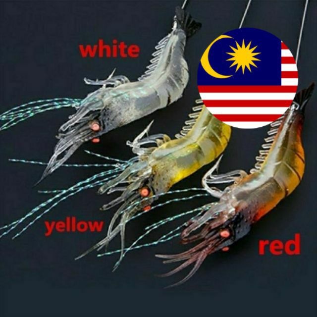 Umpan Memancing Tiruan Udang Bait Casting Jigging Bottom Getah ...