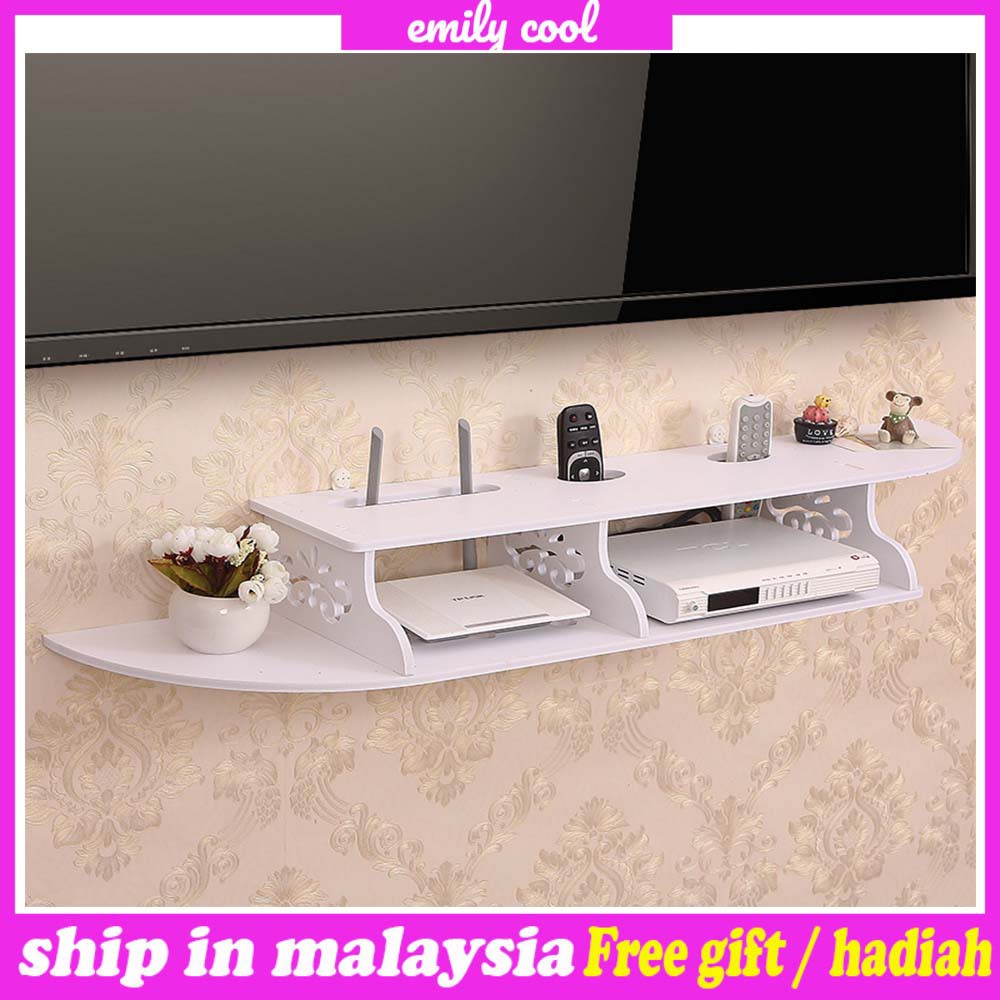 [M'sia] Ready Stock TV Sets Router Rack Table Wall Storage Holders Home ...
