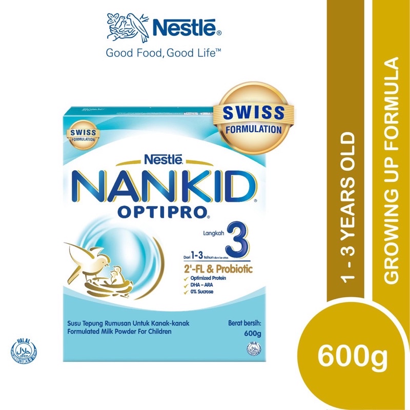 (ReadyStock)Nestle NANKID OPTIPRO Stage 3 with 2' -FL BIB (600g ...