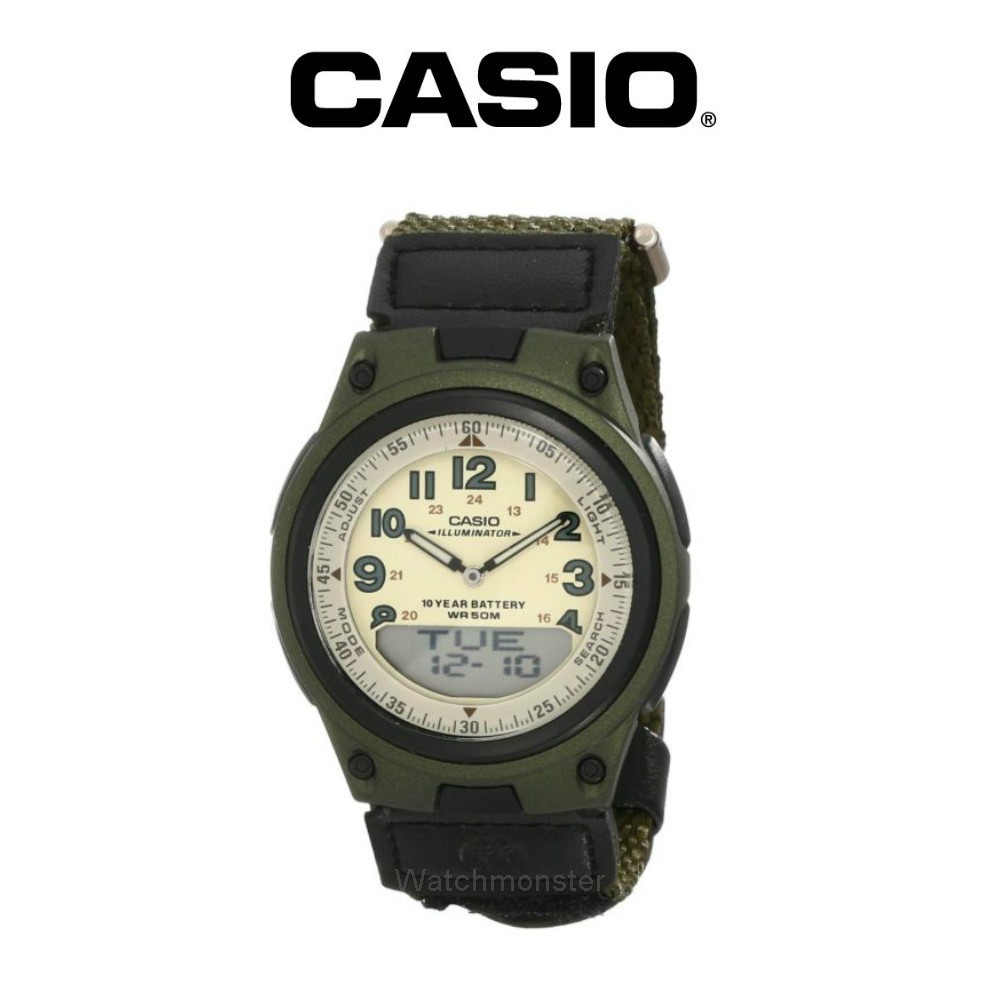 Casio classic analog-digital cloth band watch [original] AW-80V-3BVDF ...