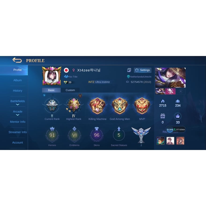Mlbb | mobile legends account | BeeCost