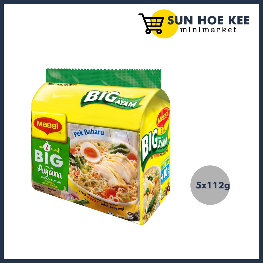 Maggi Big Instant Noodles Chicken Flavour (5x112g) | Shopee Malaysia