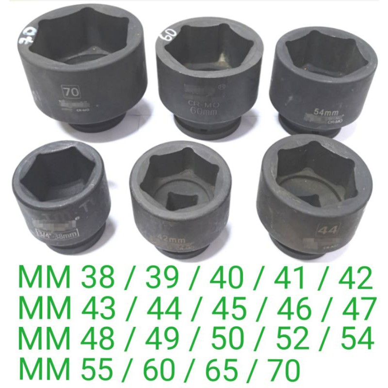 3/4" Impact Box Socket 38mm to 70mm ...