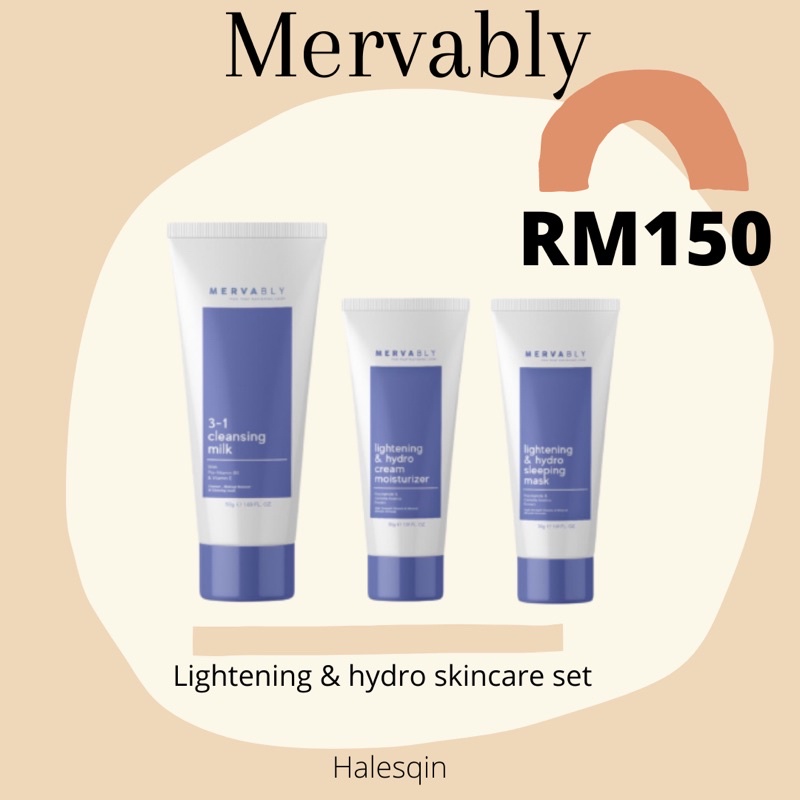 (FREEGIFT +SHIPPING) MERVABLY LIGHTENING SKINCARE SET (PROMO SALES ONLY ...