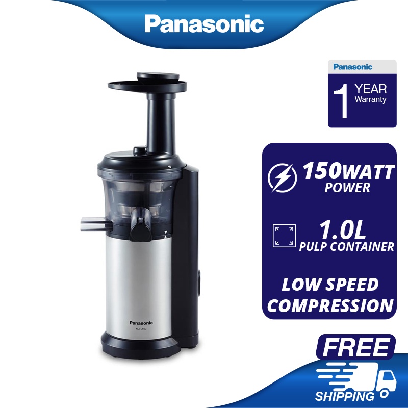 PANASONIC MJ-L500 SLOW JUICER (150W) 1L CAPACITY MJ-L500SSK | Shopee ...