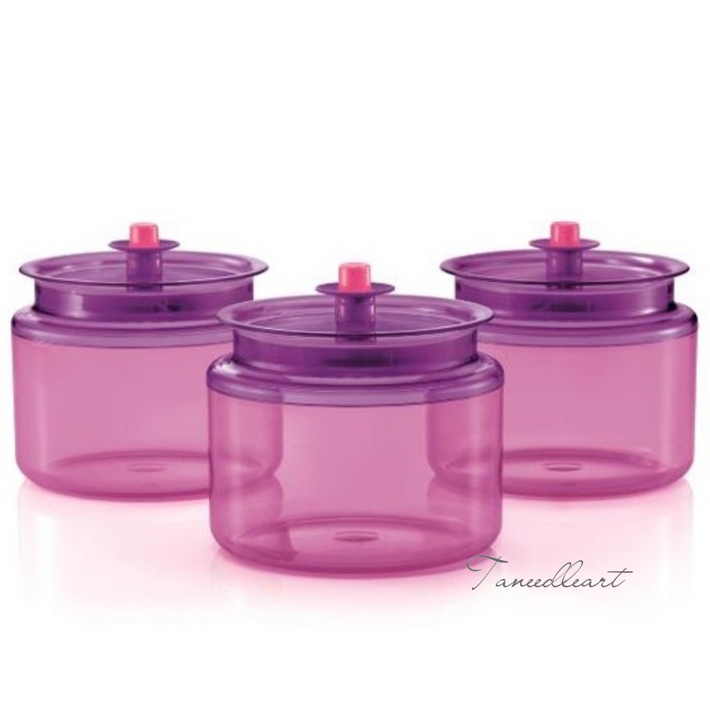 ORIGINAL Tupperware Counterpart 3pcs Balang Kuih New Size AirTight ...