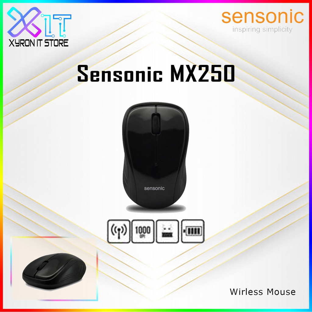 SENSONIC MX250 2.4G WIRELESS MOUSE with Battery | Shopee Malaysia