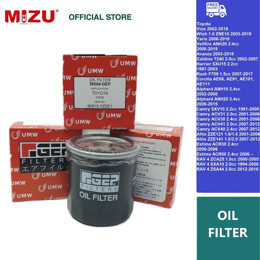 MIZU UWM GEP Toyota Corolla/Altis/Camry/Avanza/Vios/Vellfire/Yaris/Wish ...