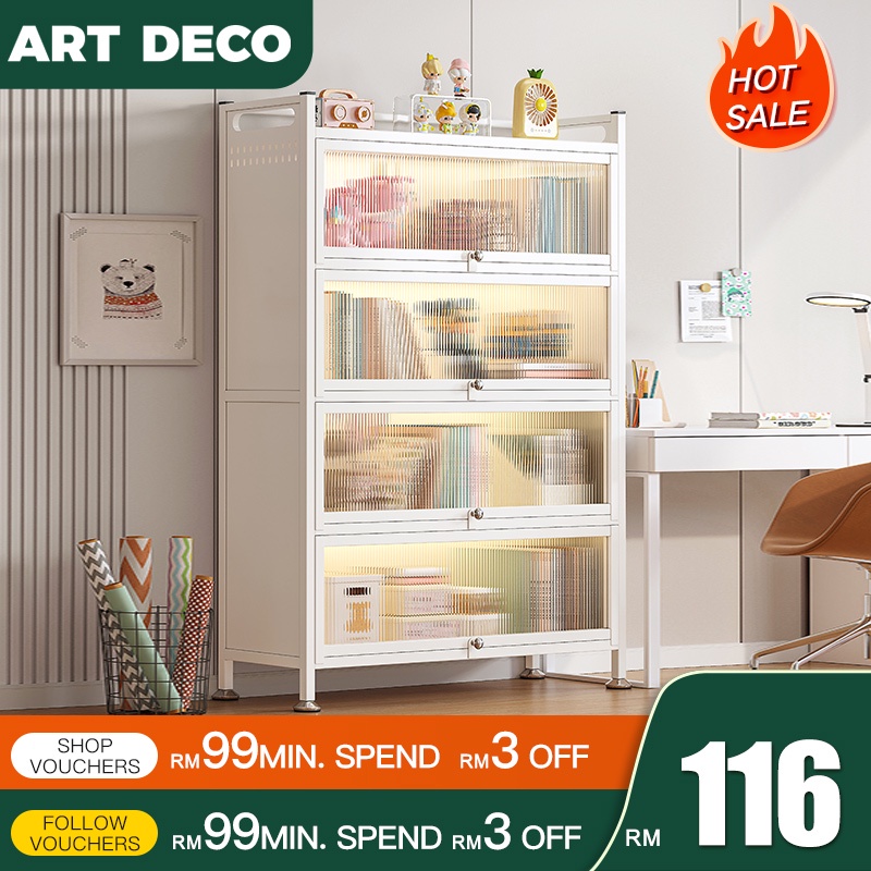 Storage Cabinet Display Cabinet Multipurpose Almari Hiasan Book Cabinet ...
