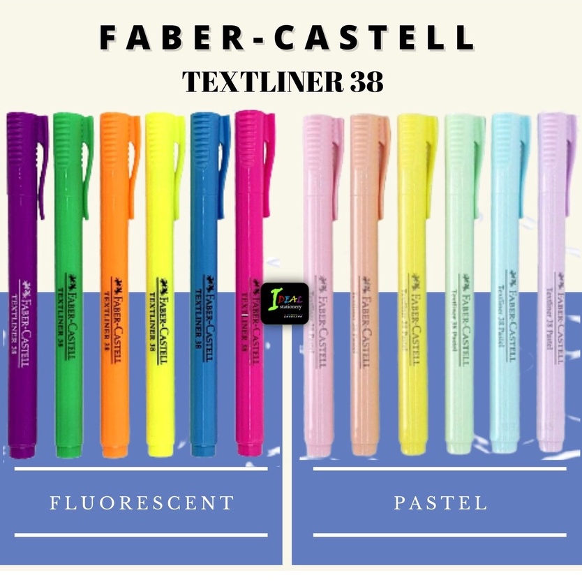 FABER CASTELL Textliner 38 Highlighter Pen (per pc) | Shopee Malaysia