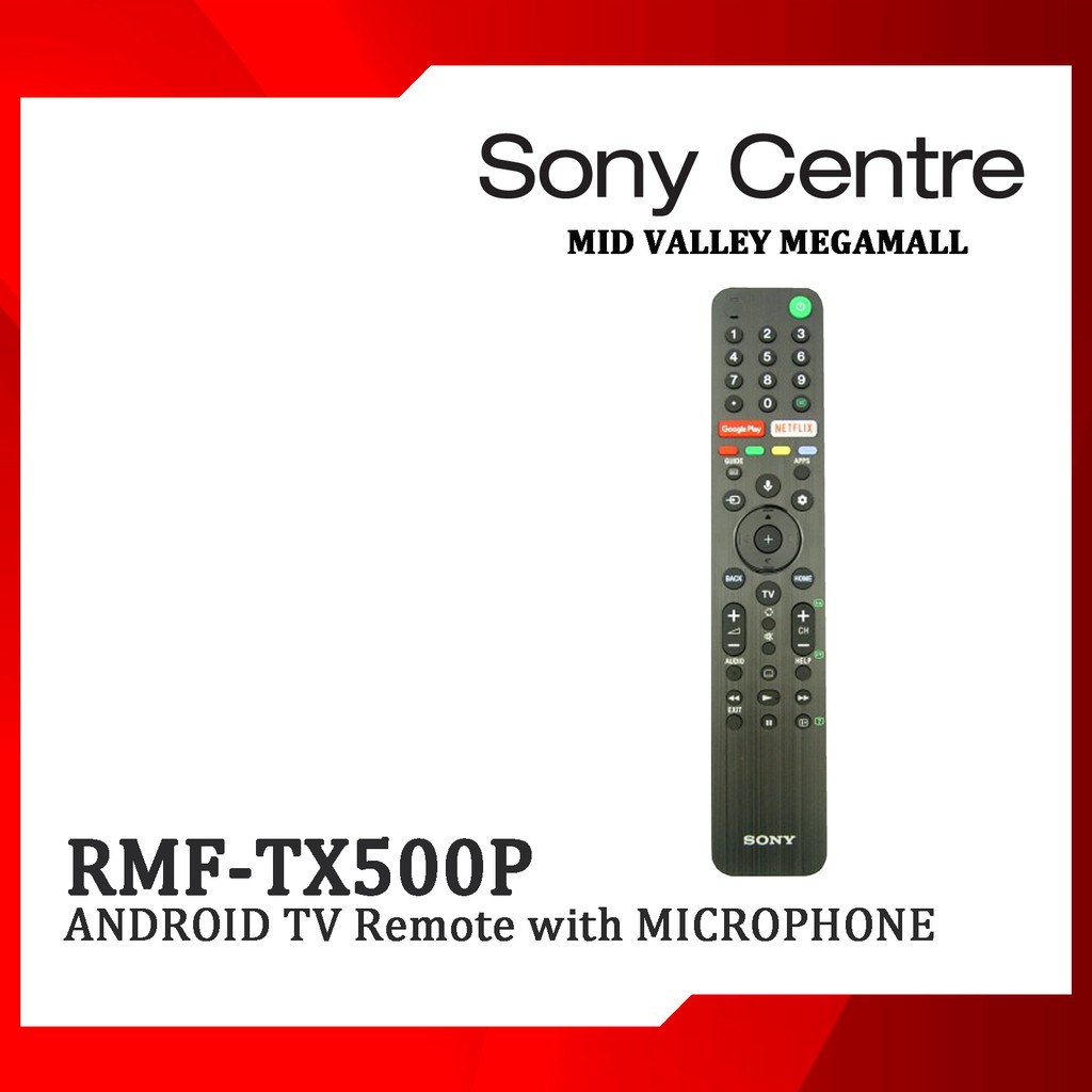 SONY RMF-TX500P Bravia TV Remote Control for LCD/LED/Smart TV/Android TV ( RMFTX500P TX500P ...