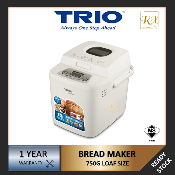[BUBBLE WRAP] TRIO BREAD MAKER TBM-106 750G LOAF SIZE TBM106 | Shopee ...