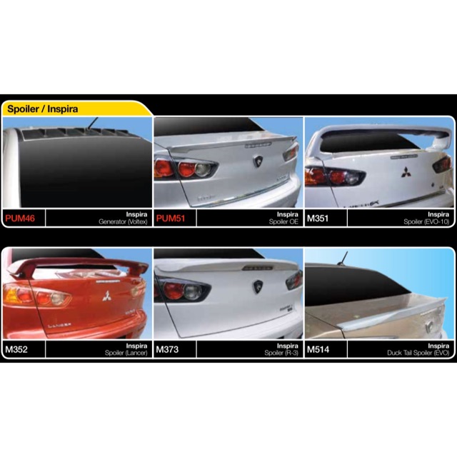 Mitsubishi Lancer GT proton inspira oem r3 Evo X 10 rear trunk boot ...