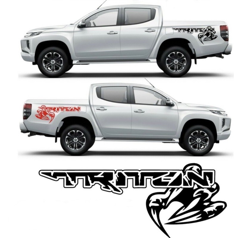 (Ready Stock)S120# 2pc Mitsubishi Triton Monster Claw Graphics Decals ...
