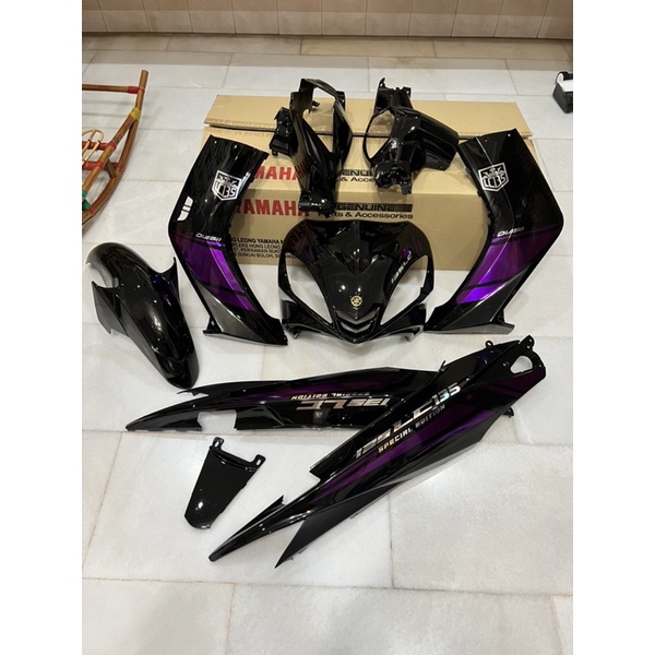 COVERSET 135 LC V1 HITAM KILAT PURPLECHROME CUSTOM 3D | Shopee Malaysia