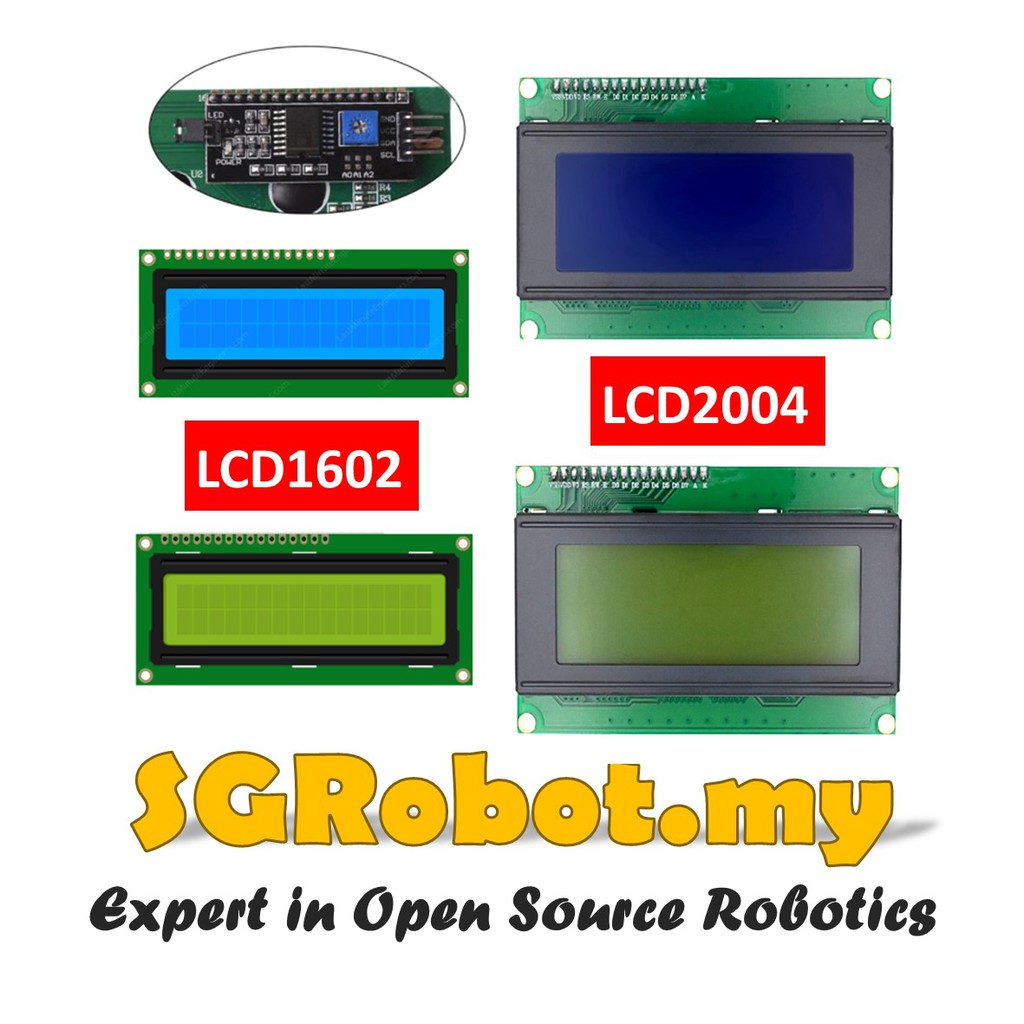 Arduino Serial IIC I2C LCD 1602 (16x2) / 2004 (20x4) Liquid Crystal ...
