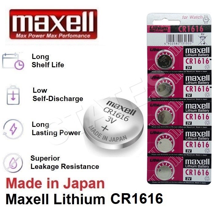 CR1616 GENUINE Maxell Lithium Battery 3V (Japan) | Shopee Malaysia