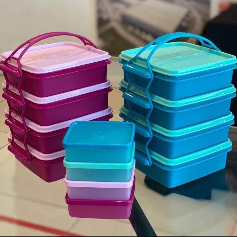 {ReadyStock} Tupperware Small Goody Box with Cariolier (4) 790ml ...