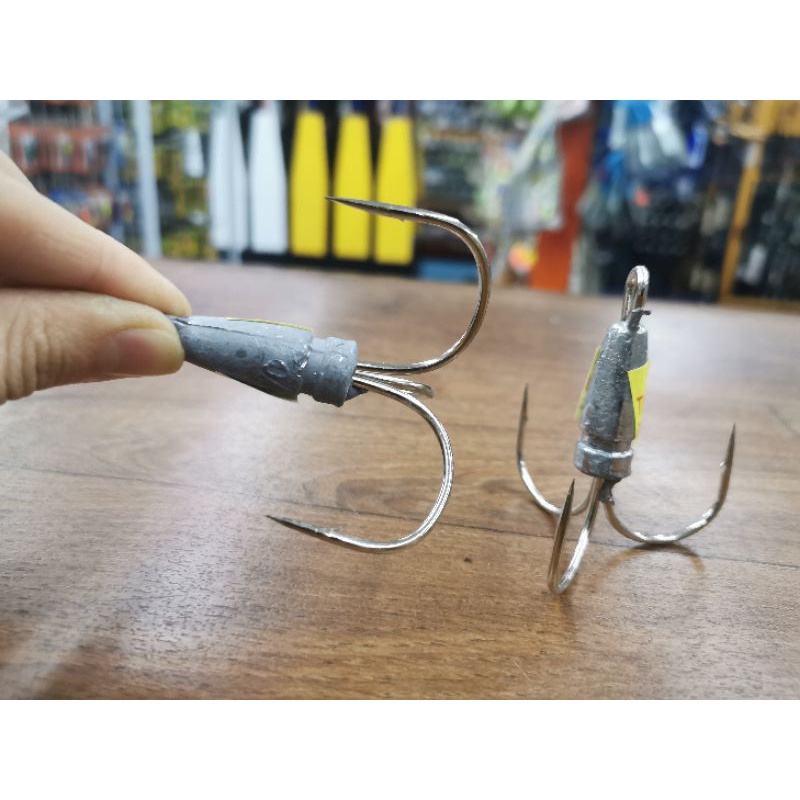 10/0 Triple Hook Mata Tiga Mata Kail Siap Batu | Shopee Malaysia