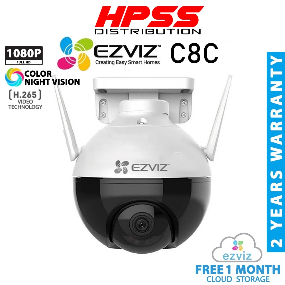 EZVIZ C8C C8W IPCAM 1080P (2MP / 3MP) PTZ Pan & Tilt Outdoor Wireless ...
