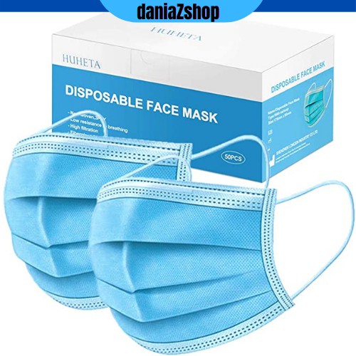 Pelitup Muka Biru 3PLY 10kpg / 50kpg Disposable Protective Blue Face ...