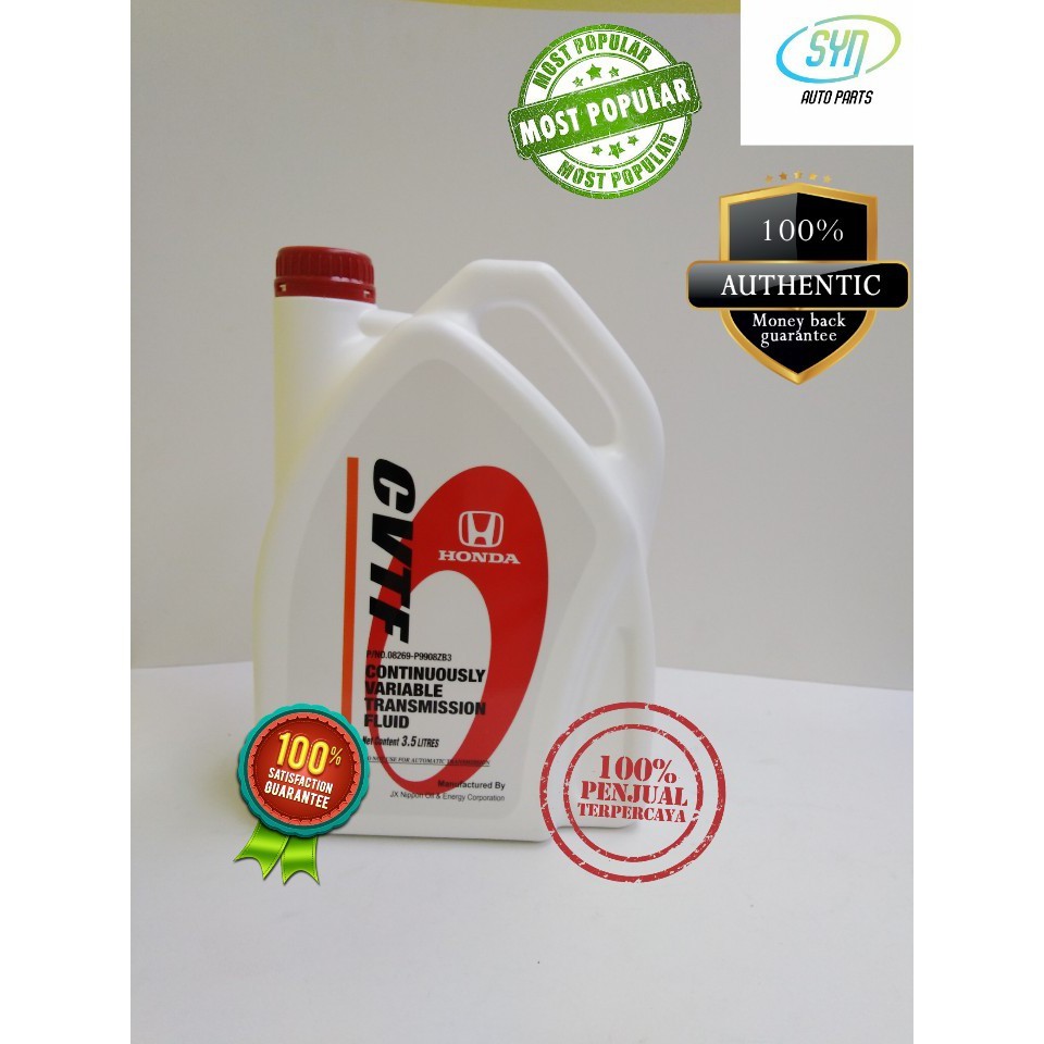Honda CVTF Transmission Fluid 3.5 Liter Fit Honda Year 2008-2014 ...