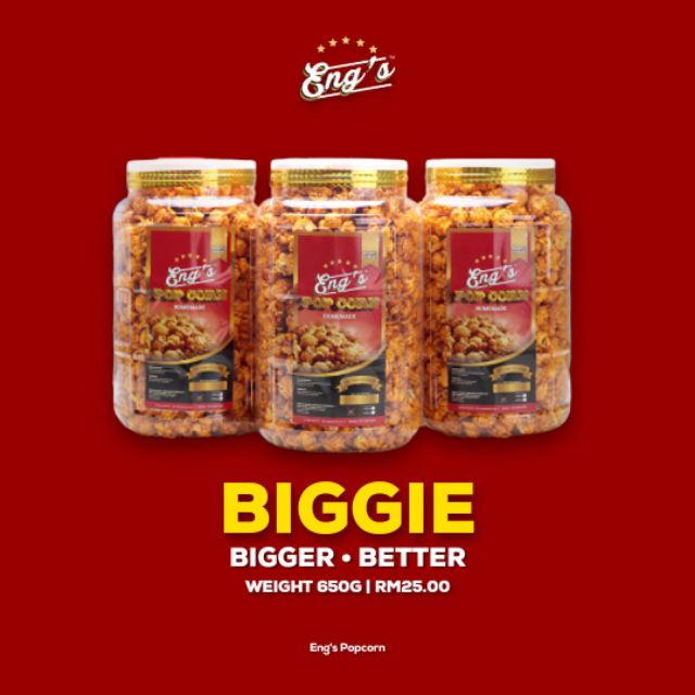 🍿📢Engs popcorn fully coated caramel (biggie 650g)🍿🍿 | Shopee Malaysia