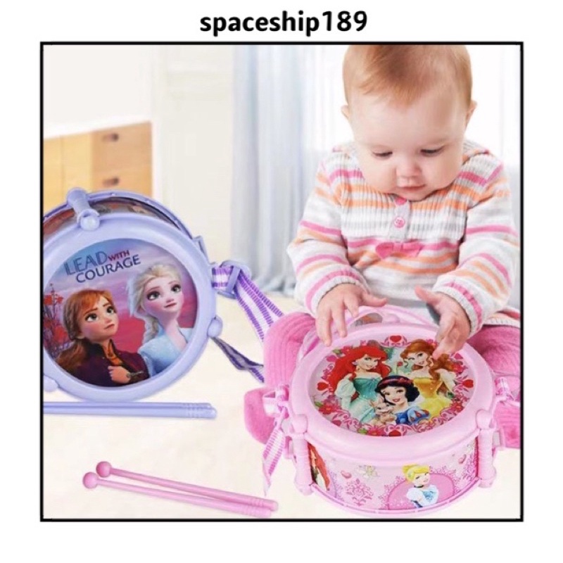Girl Early Learning Frozen Elsa Rattle Drum Children Toys (Gendang ...
